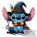 1 PNG Cute Stitch Wizard Halloween, Clipart Images, Digital Design PNG ...