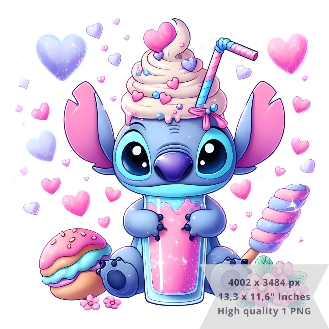 1 PNG Cute Stitch Ice Cream, Clipart Images, Digital Design PNG File ...