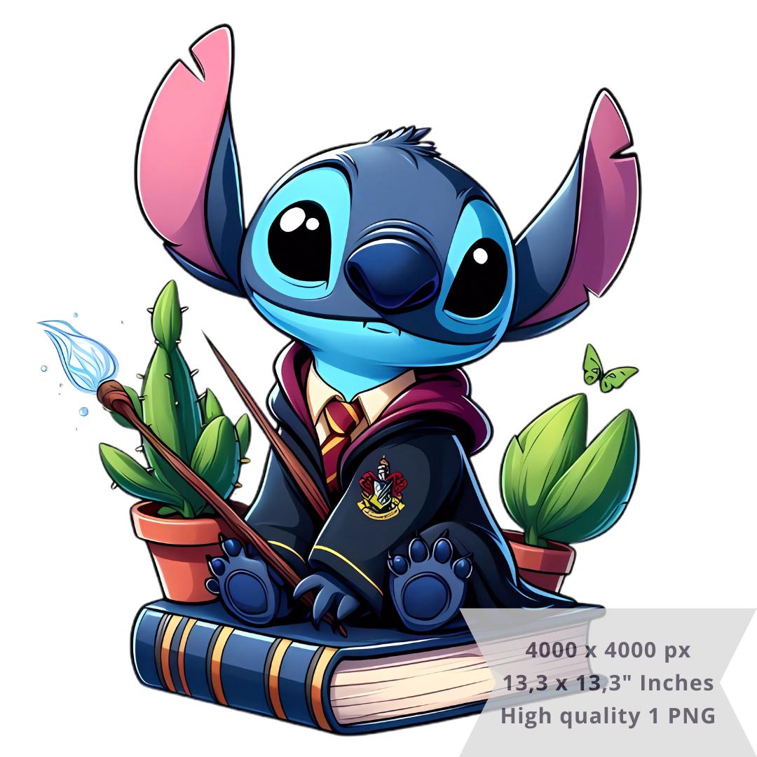 1 PNG Cute Stitch Wizard, Clipart Images, Digital Design PNG File for ...