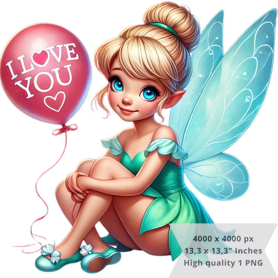 1 PNG Fairy Tinkerbell Heart Valentine, Clipart Images, Digital Design ...