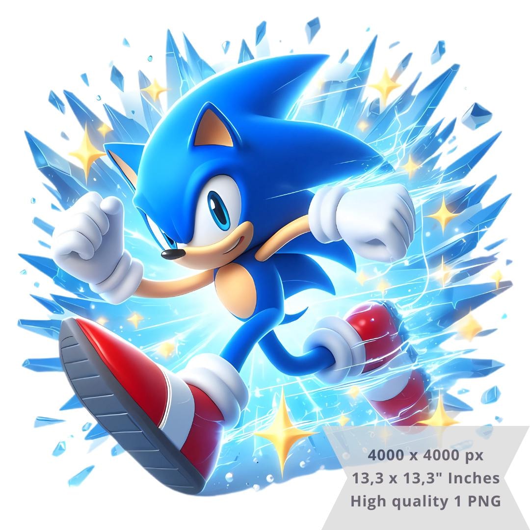 1 PNG Cute Sonic Run Splash Crystals, Clipart Images, Digital Design ...