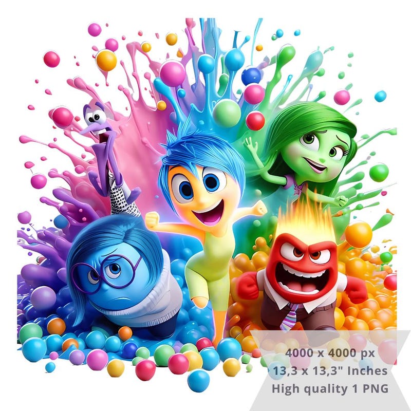 Inside Out Characters Clip Art - Etsy