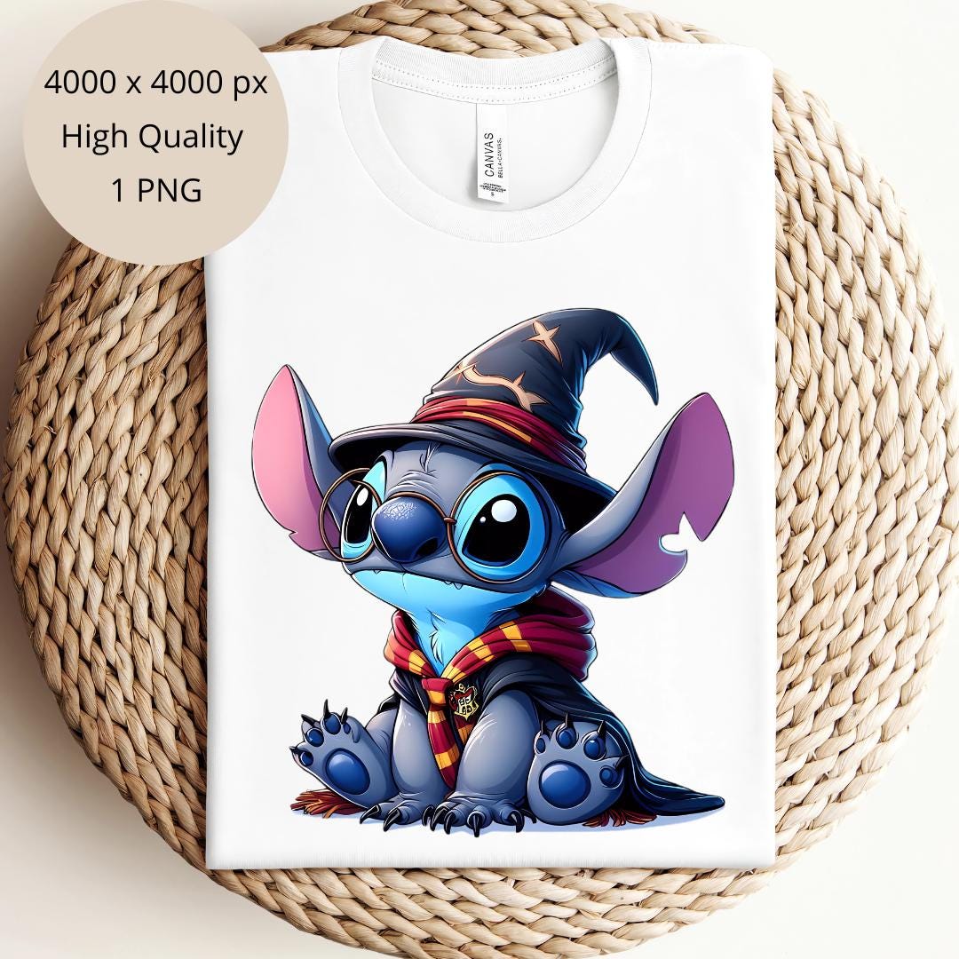 1 PNG Cute Stitch Wizard Halloween, Clipart Images, Digital Design PNG ...