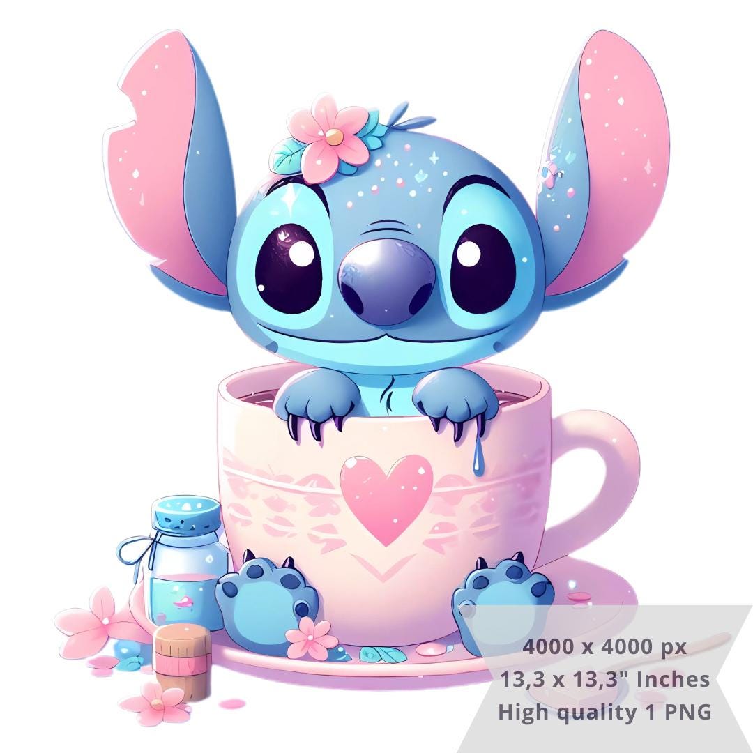 1 Png Cute Stitch Clipart Images Digital Design Png File For Sublimation High Resolution