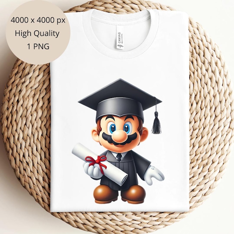 1 PNG Cute Super Mario Graduation, Clipart Images, Digital Design PNG ...