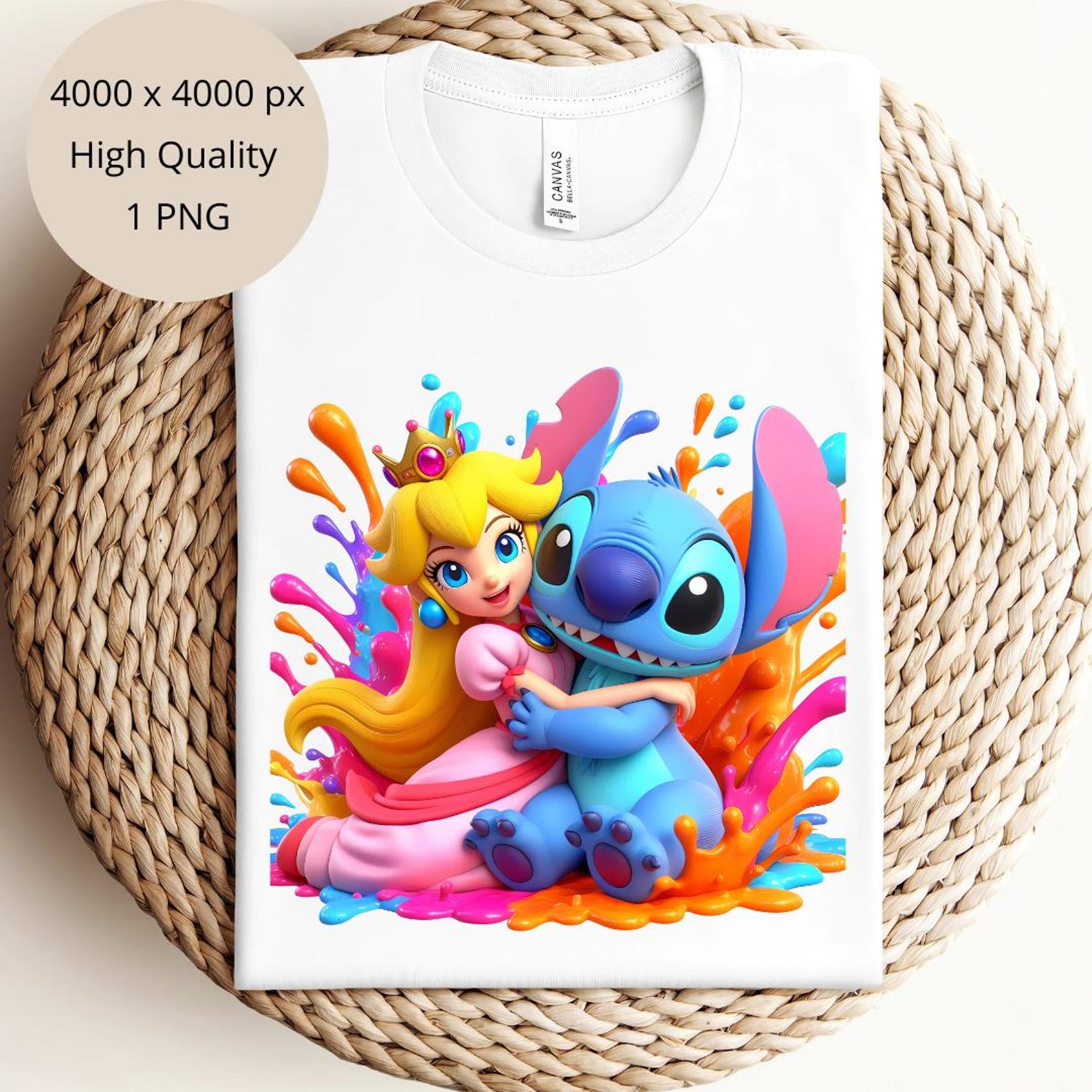 1 PNG Princess Peach Hugg Stitch, Clipart Images, Digital Design PNG ...