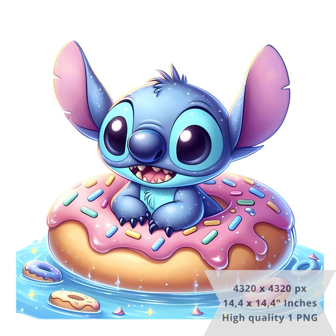 1 PNG Cute Stitch Donuts Water, Clipart Images, Digital Design PNG File ...