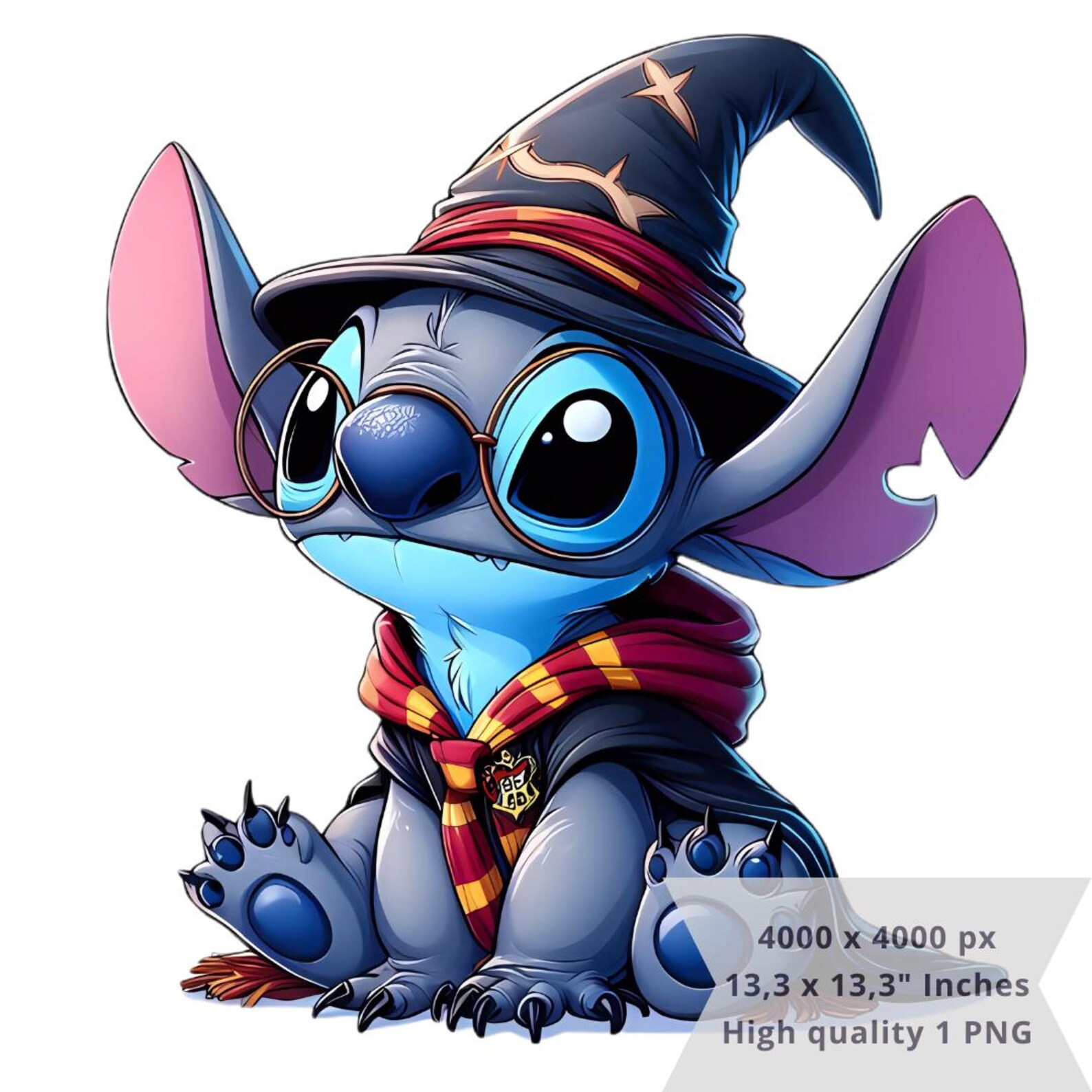 1 PNG Cute Stitch Wizard Halloween, Clipart Images, Digital Design PNG ...
