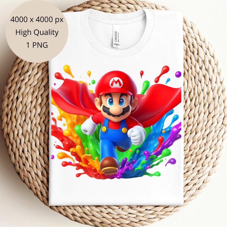 1 PNG Super Mario Splash, Clipart Images, Digital Design PNG File for ...