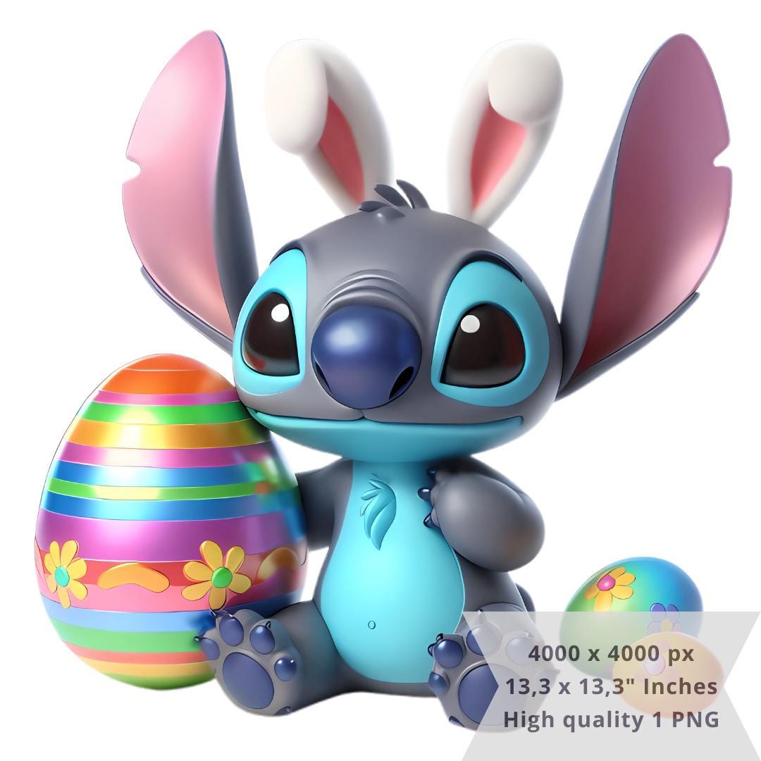 1 PNG Cute Stitch Easter, Clipart Images, Stitch Digital Design PNG ...