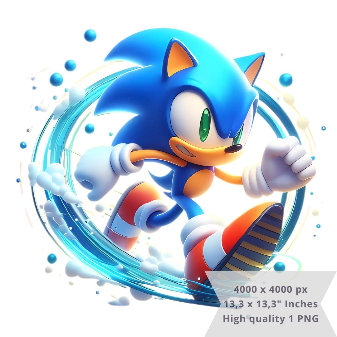 1 PNG Sonic Splash and Watercolor, Clipart Images, Digital Design PNG ...