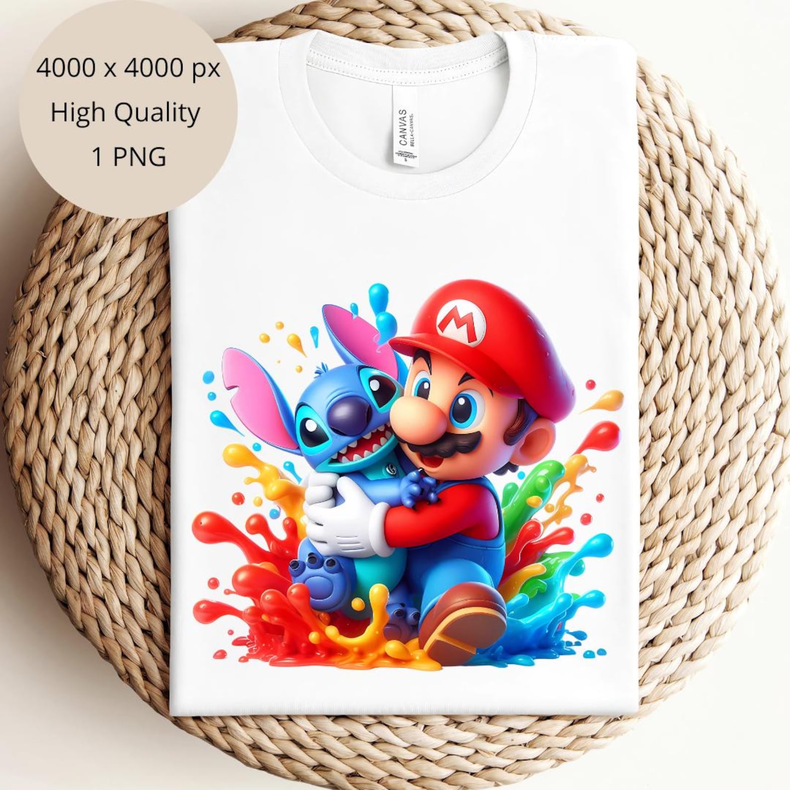 1 PNG Super Mario Hugg Stitch, Clipart Images, Digital Design PNG File ...