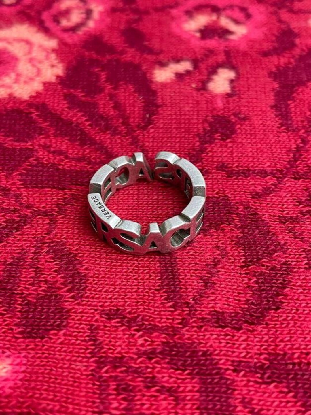 Vintage Versace Silver Monogram Ring Designer Jewelry - Etsy