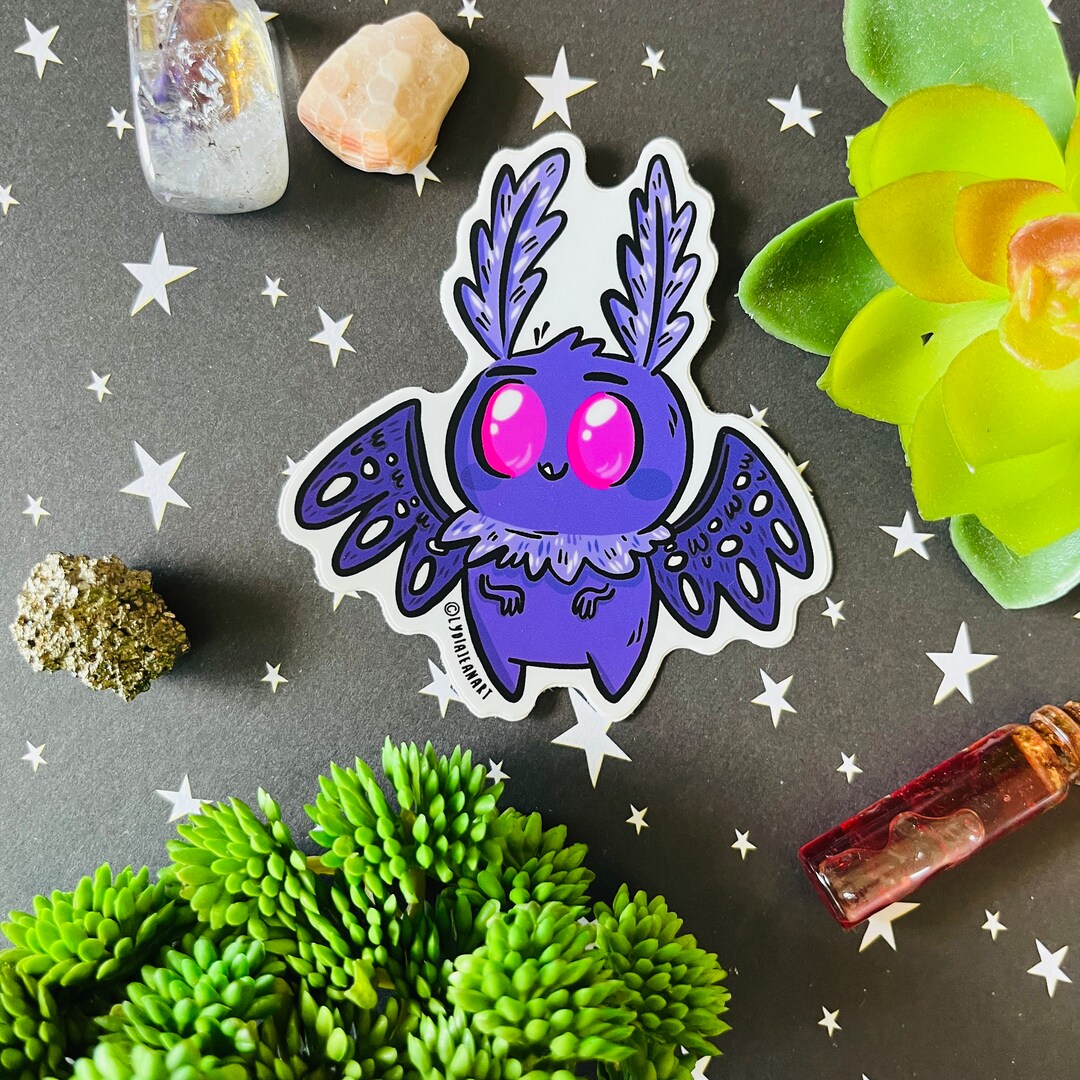 PURPLE MOTHMAN Vinyl Sticker - Etsy