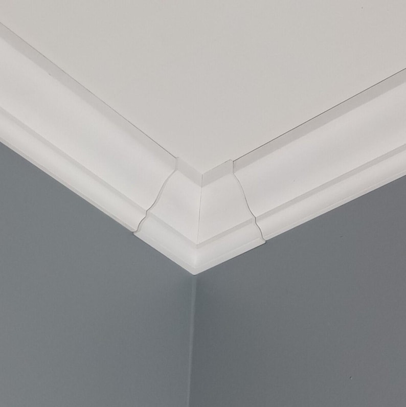 Deco Style Crown Molding Corner Blocks - Fits 3 5/8" Molding (4-pack ...