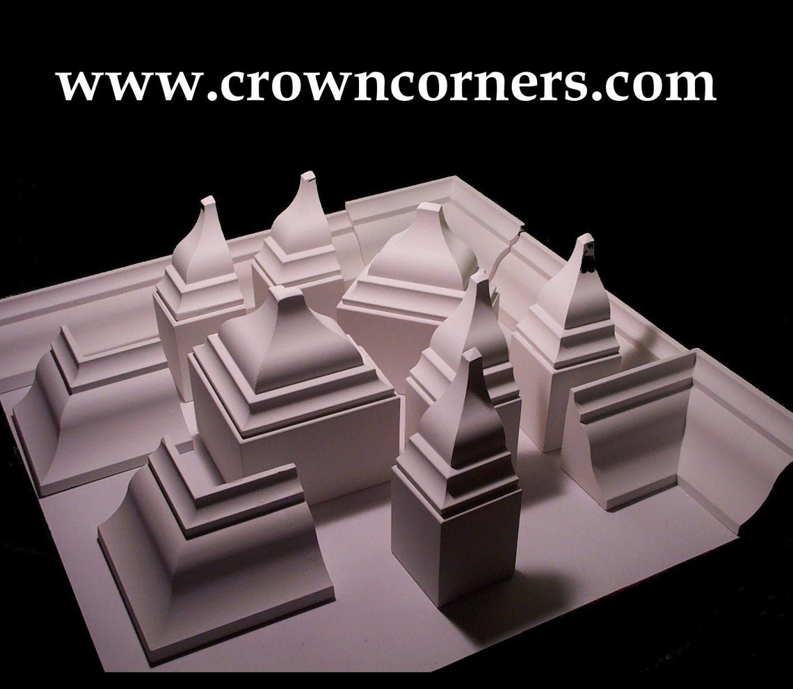 1 Crown Molding Corner Outside Block Style Fits 3 5/8" Molding. - Etsy