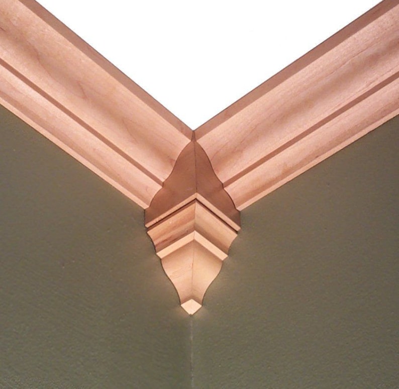 4 Crown Molding Corner Blocks Fits 4 5/8" Molding. (package of 4 White ...