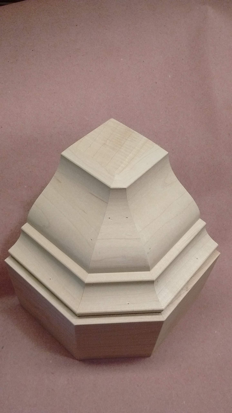 4 CUSTOM Crown Molding Corner Inside Wood Blocks Fits 4 5/8" Molding ...