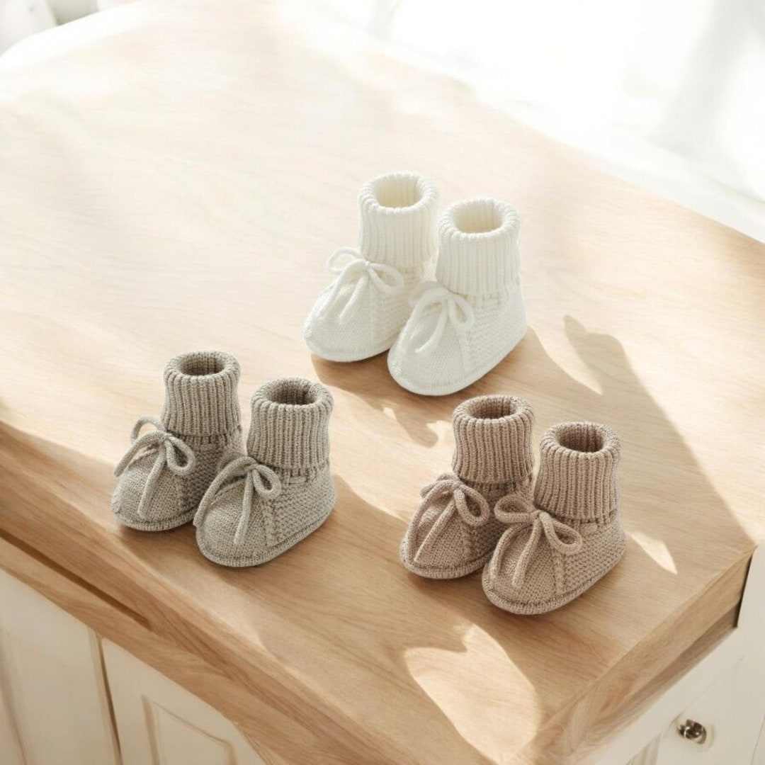 Hand Crocheted Newborn Baby Booties Cot Shoes Slippers for Crib Baby ...