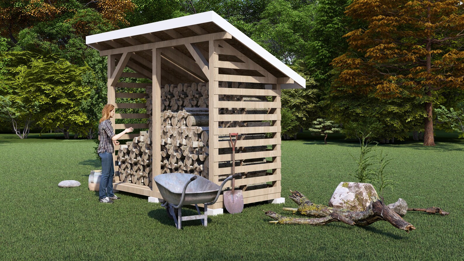 DIY Woodshed Plans: 10x5 Step-by-step Build Guide (PDF) - Etsy