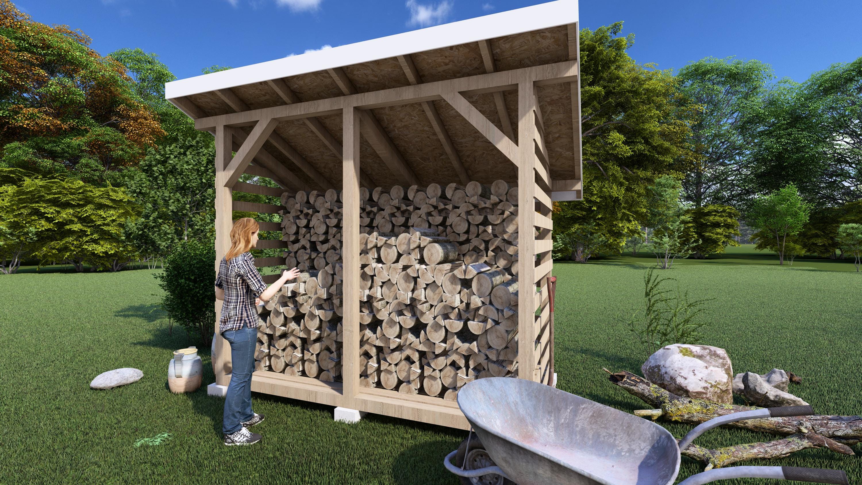 DIY Woodshed Plans: 10x5 Step-by-step Build Guide (PDF) - Etsy