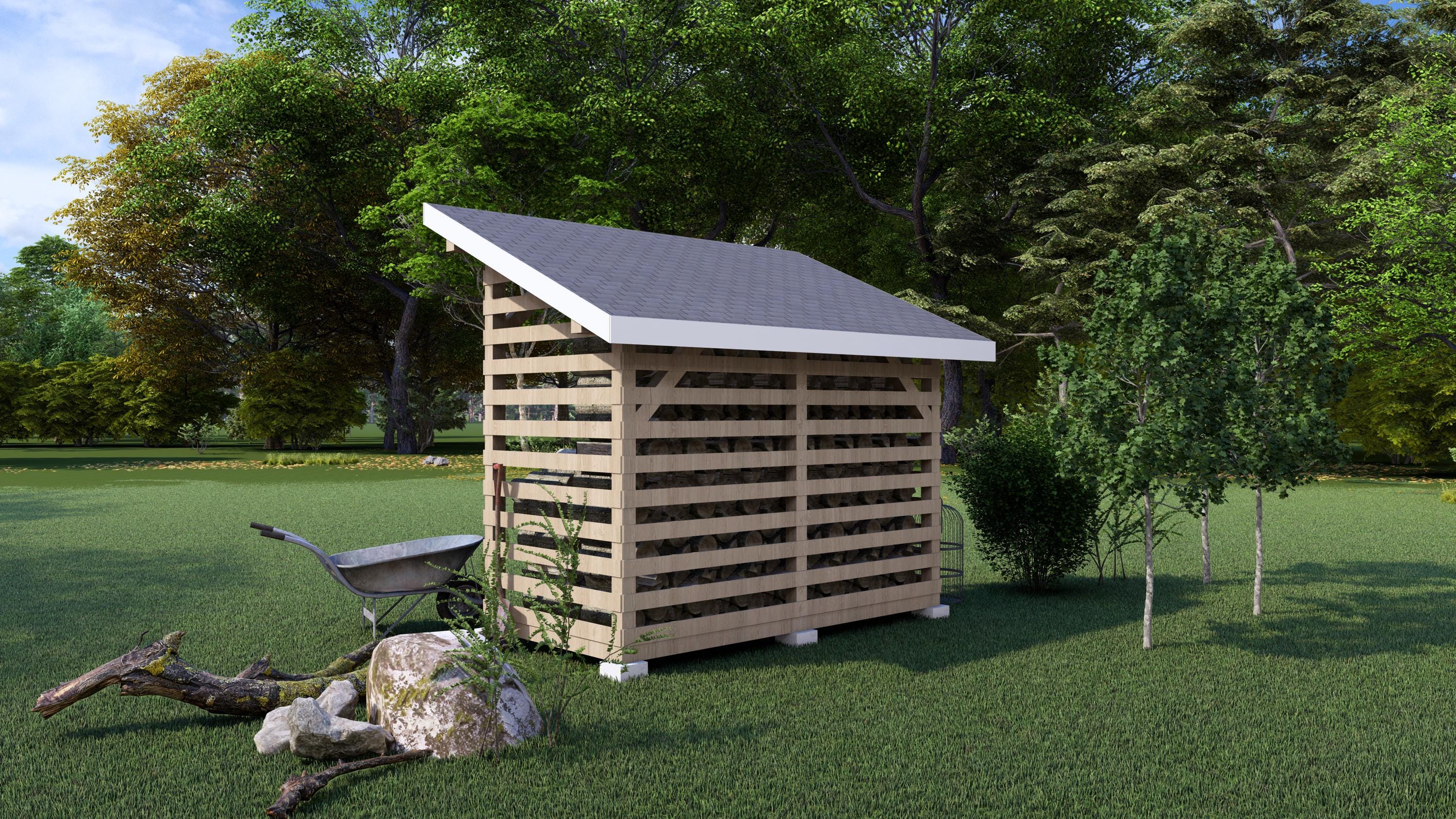 DIY Woodshed Plans: 10x5 Step-by-step Build Guide (PDF) - Etsy