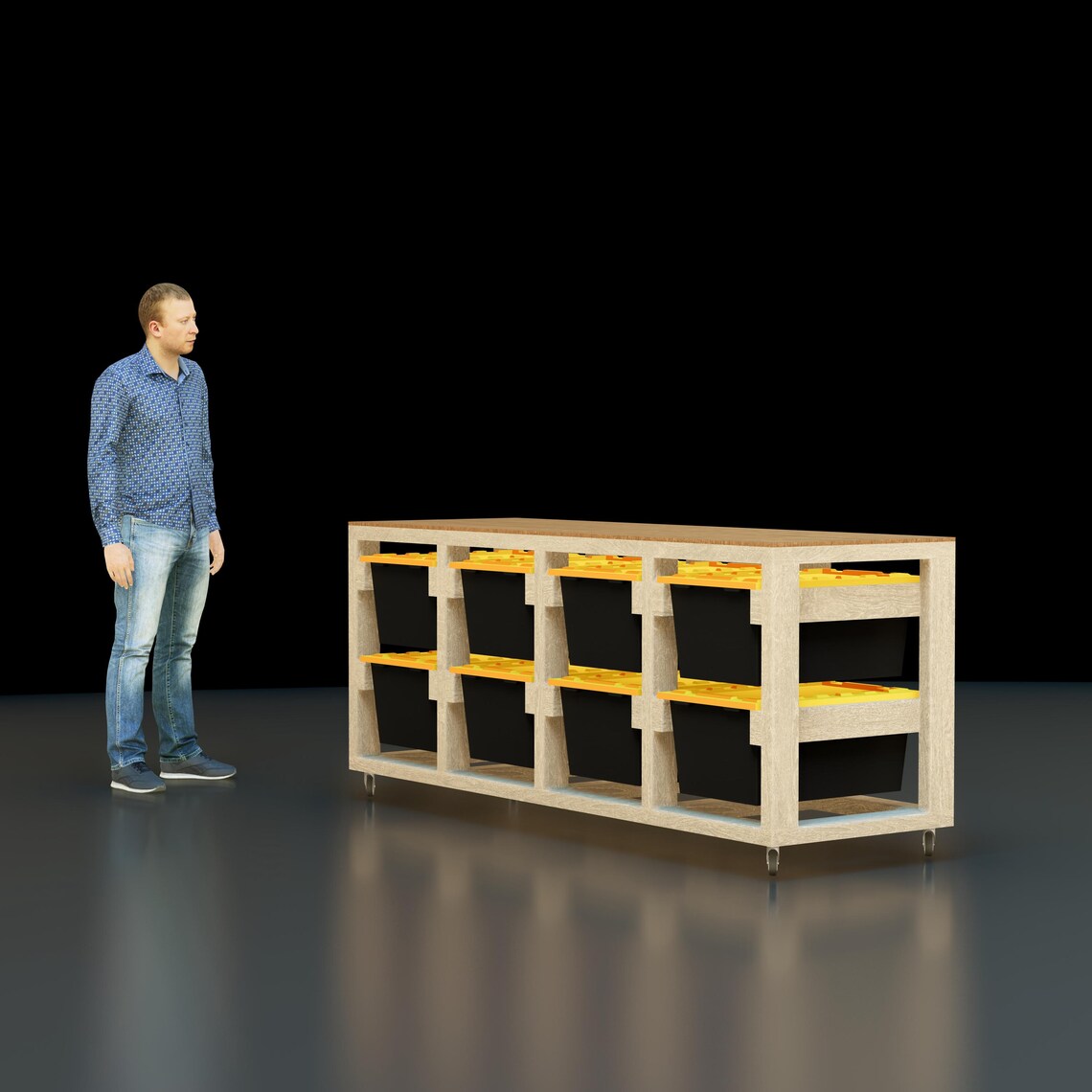 27 Gallon Tote Rack and Workbench – DIY Woodworking Plans – Mobile ...