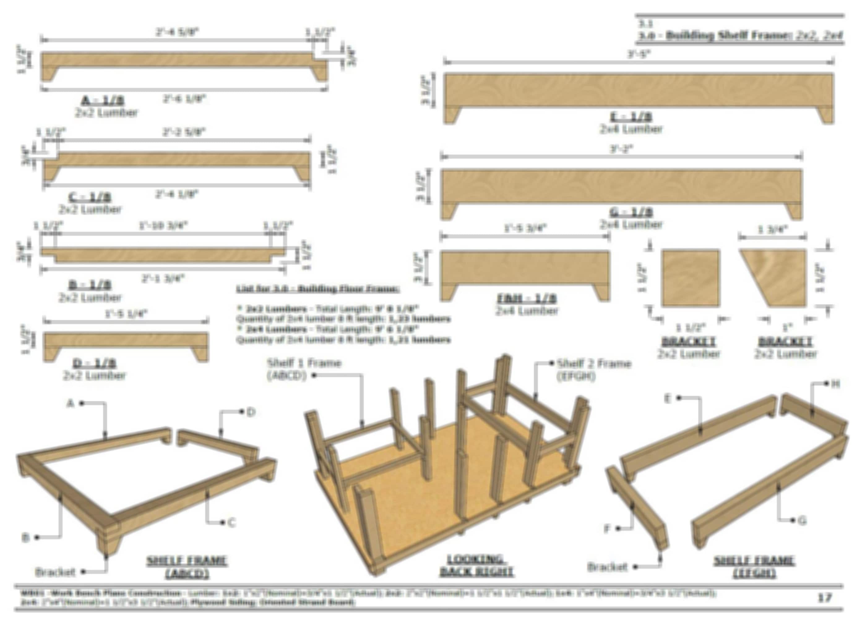 Handmade Folding Workbench Plans: DIY Wooden Outdoor Bench (PDF Pattern ...