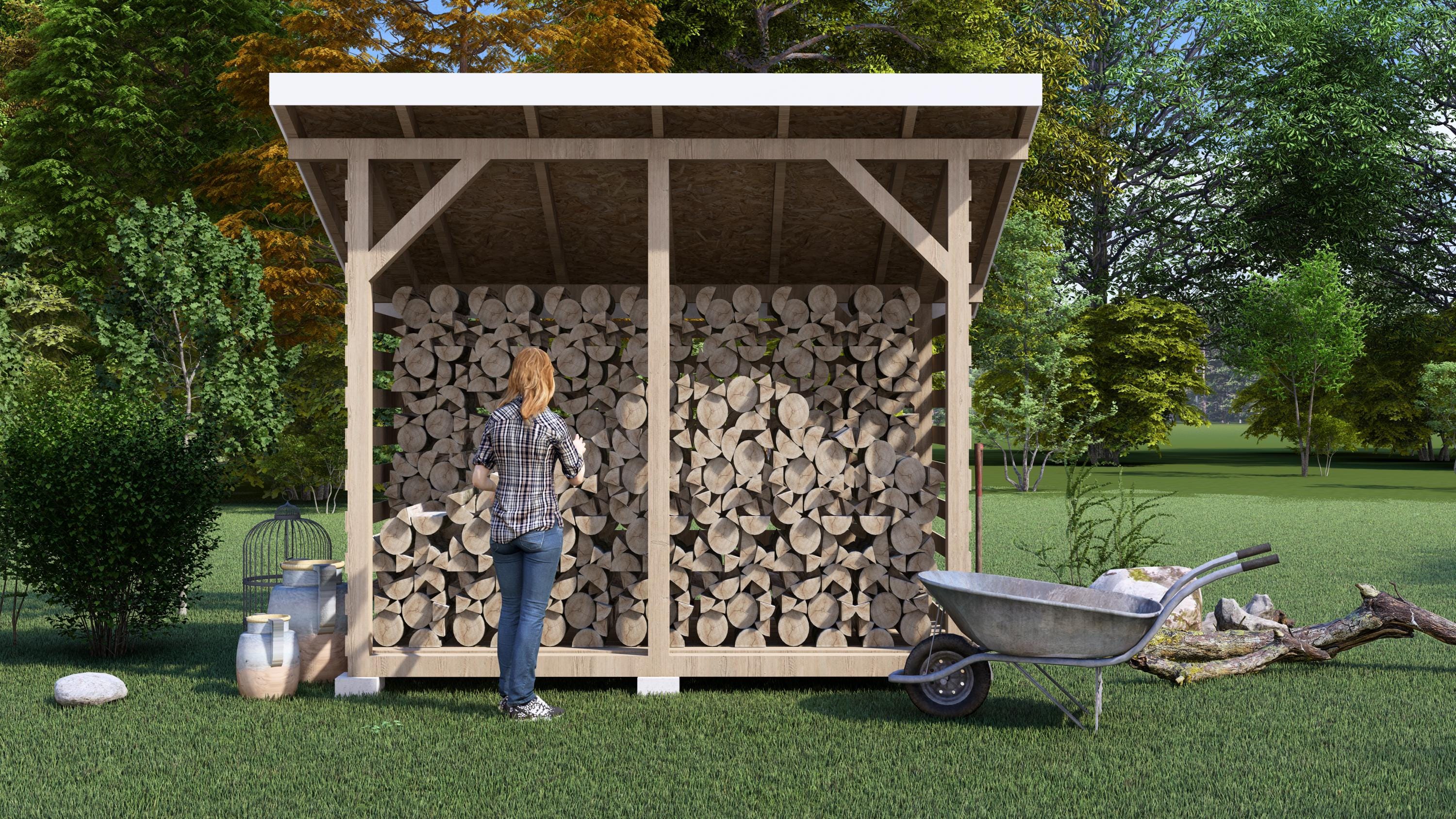 DIY Woodshed Plans: 10x5 Step-by-step Build Guide (PDF) - Etsy