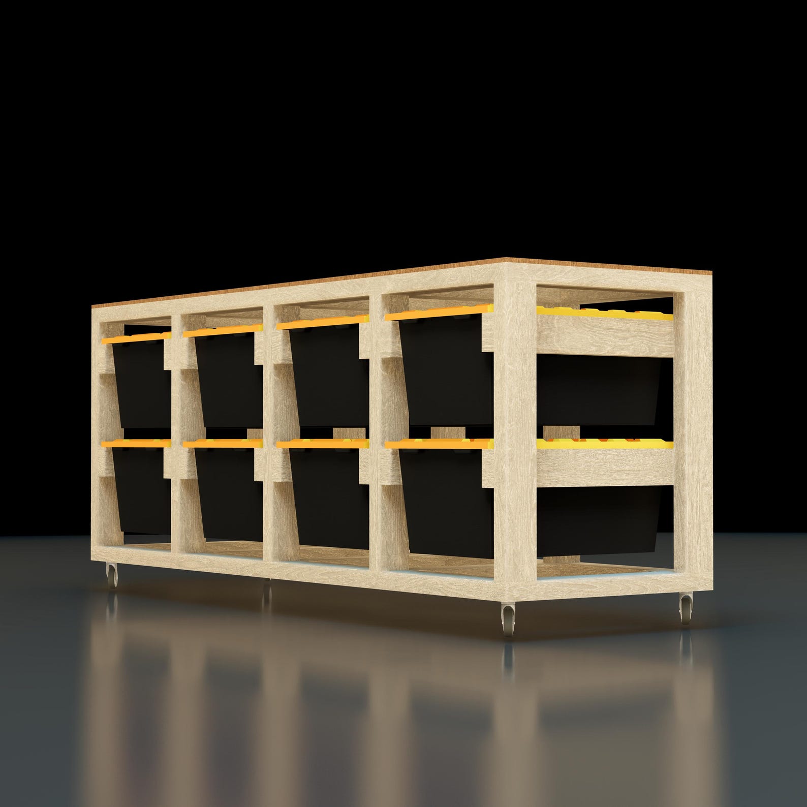 27 Gallon Tote Rack and Workbench – DIY Woodworking Plans – Mobile ...