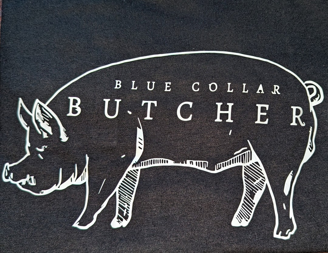 Blue Collar Butcher T-shirt - Etsy