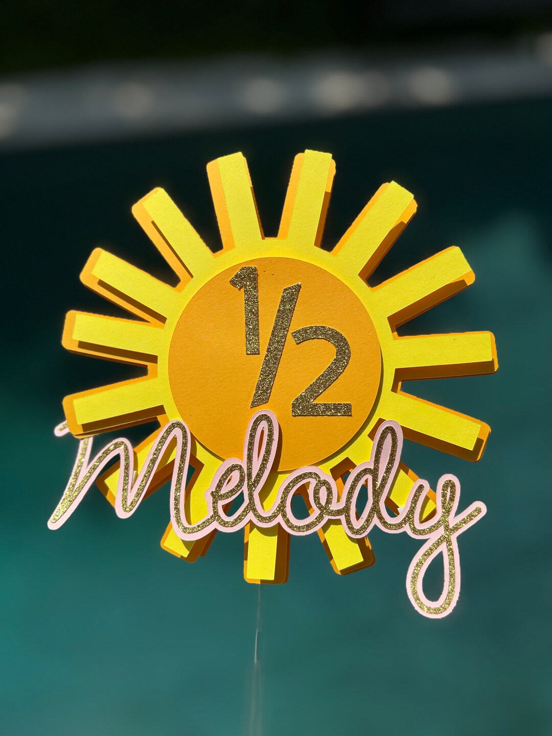 Sun Half Birthday Cake Topper , Half Lap Around the Sun , 3D Cake ...