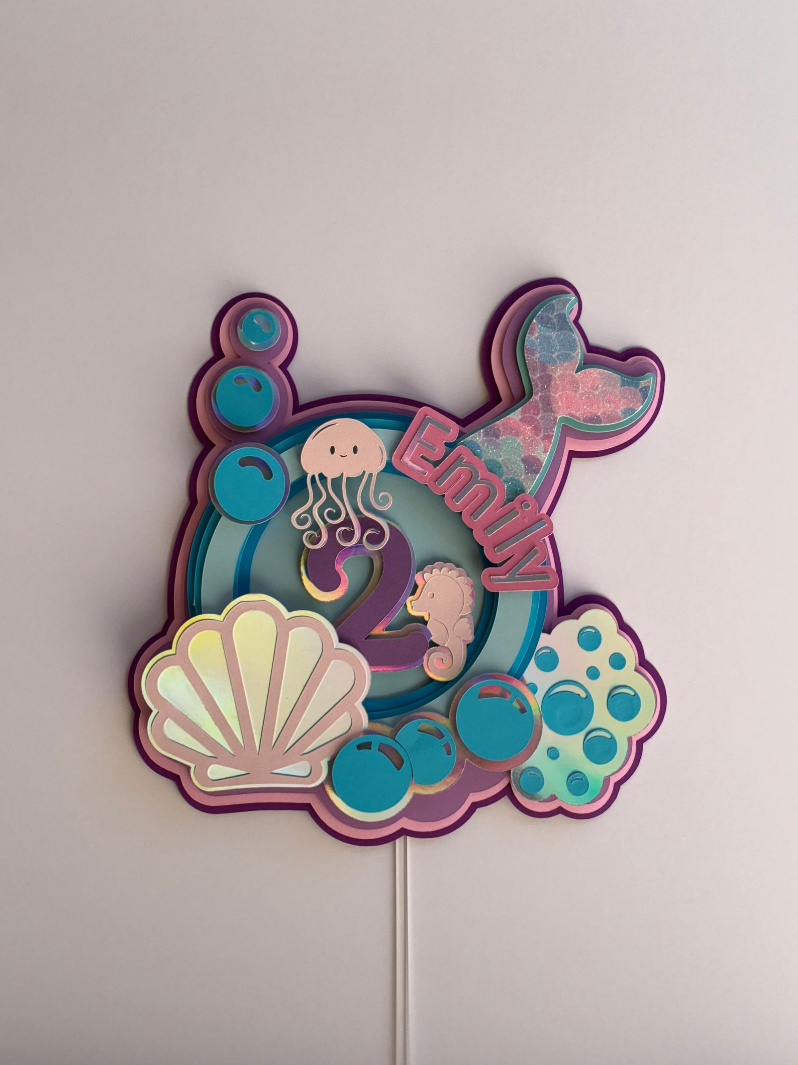 Mermaid Cake Topper 3D Custom - Etsy
