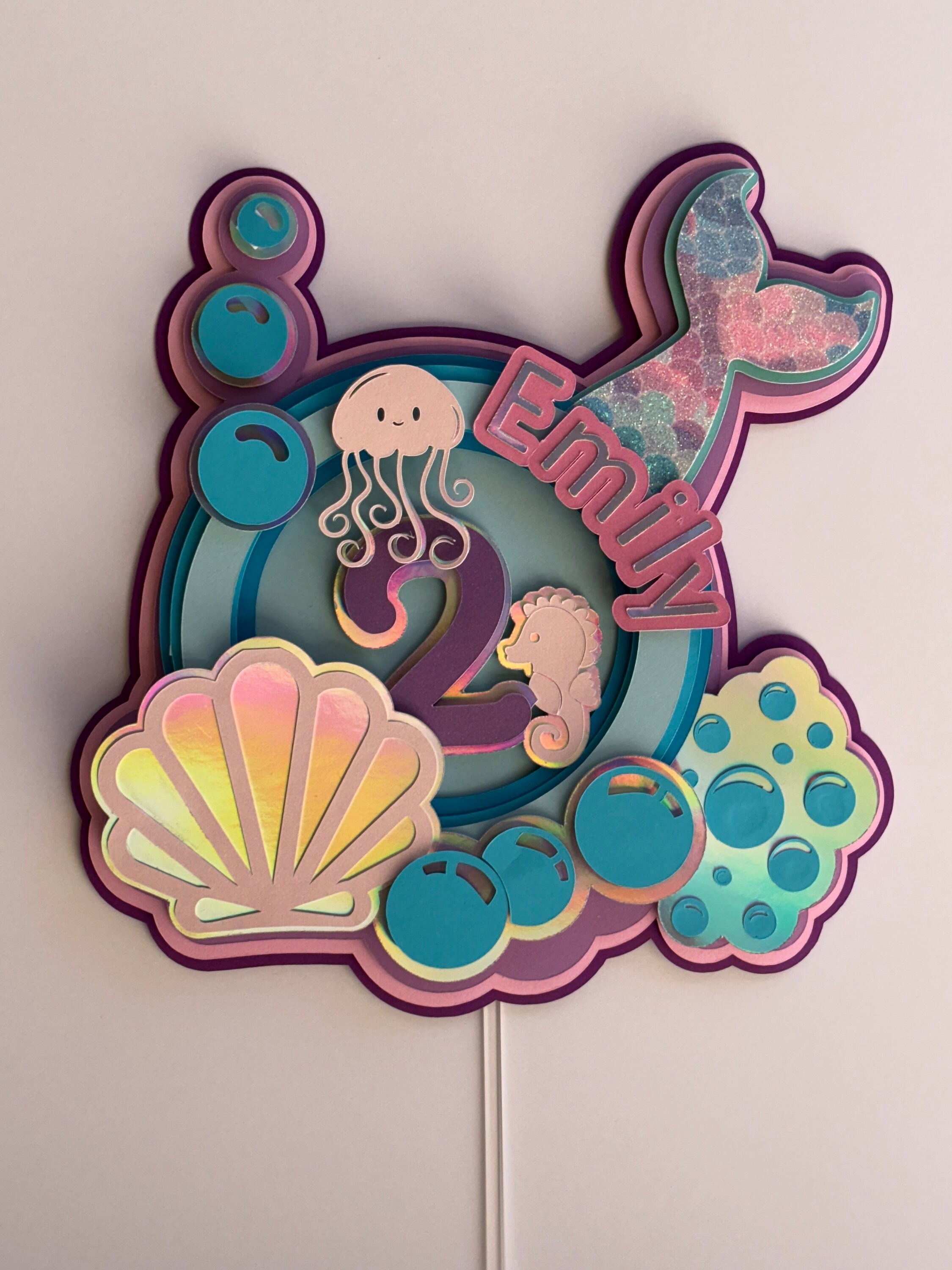 Mermaid Cake Topper 3D Custom - Etsy