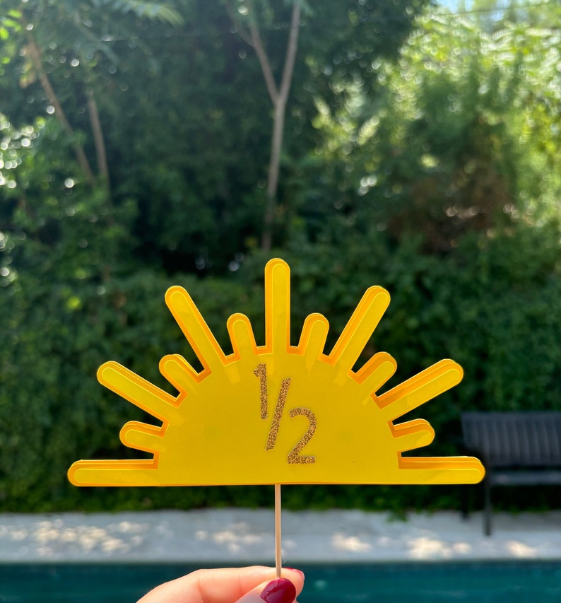 Sun Half Birthday Cake Topper , Half Lap Around the Sun , 3D Cake ...