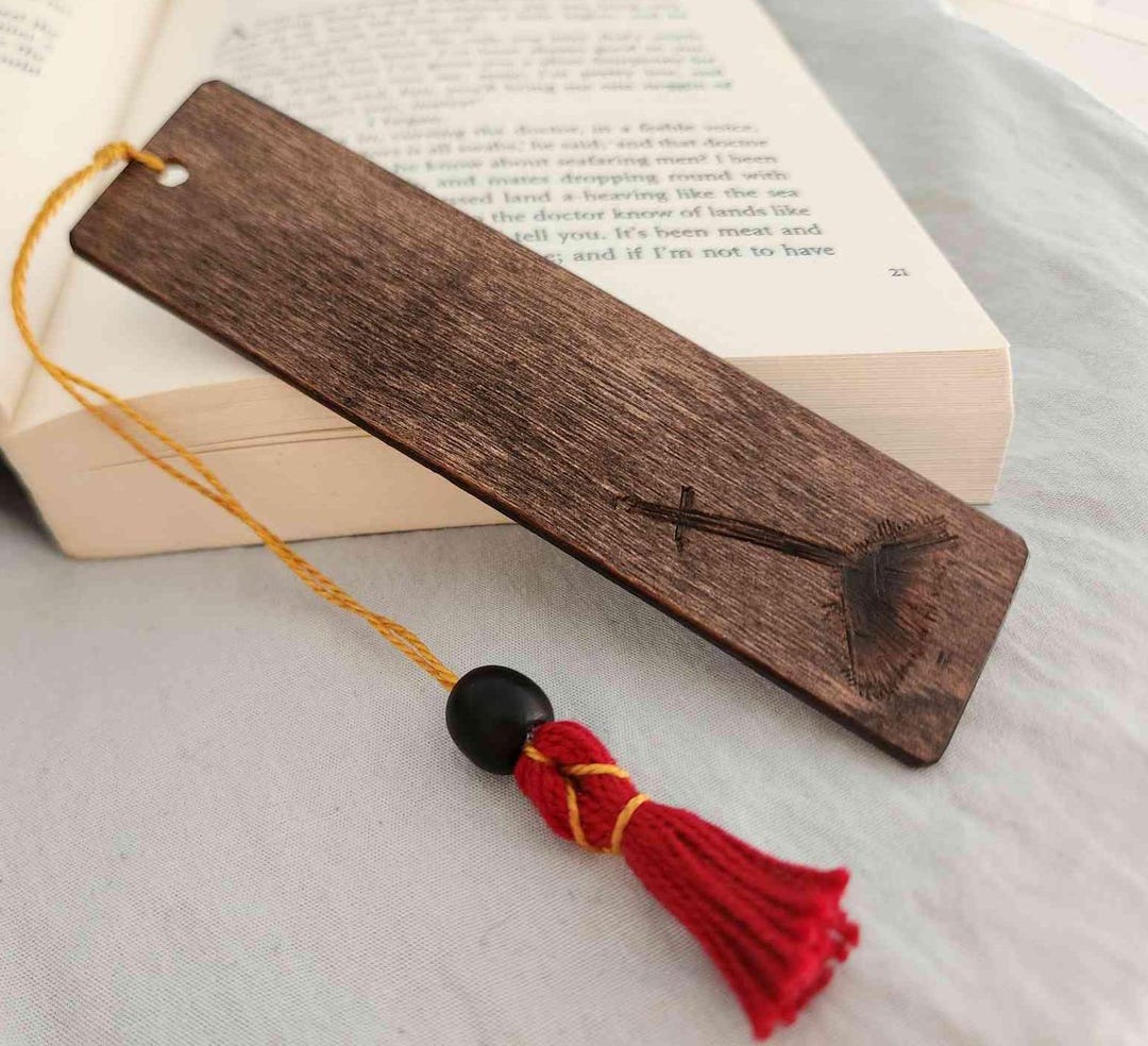 Dark Souls Bonfire Wooden Bookmark With Red Beaded Tassel - Etsy