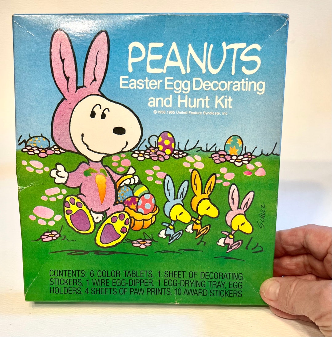Peanuts Easter Egg Decorating and Hunt Kit . NOS. Complete 1980s - Etsy