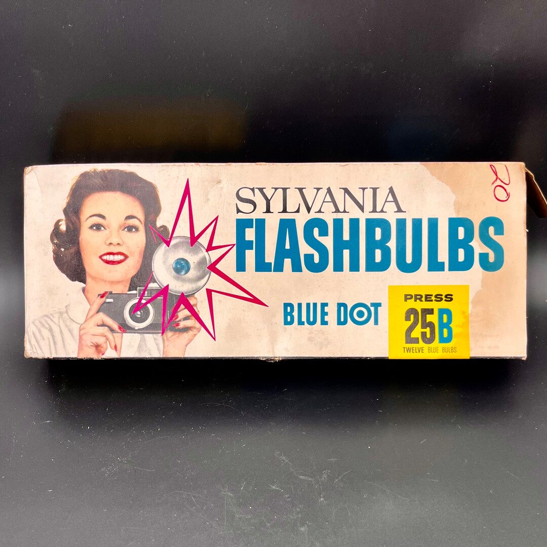 Sylvania Blue Dot Flashbulbs Press 25B. Box of 11 or 12. Unused Bulbs ...