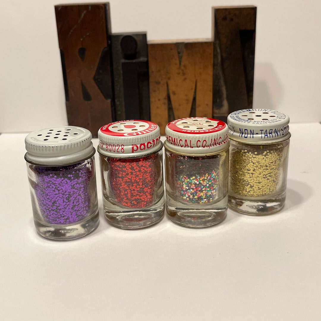 Glitter Small Shaker Bottles. 1 Jar. Purple, Gold, Red, Multi. Pactra ...
