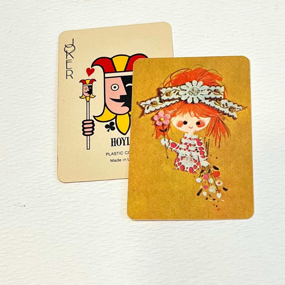 Miniature Playing Cards Hoyle Girl Holding Flowers Yellow And Orange miniature-playing-cards-hoyle-girl-holding-flowers-yellow-and-orange