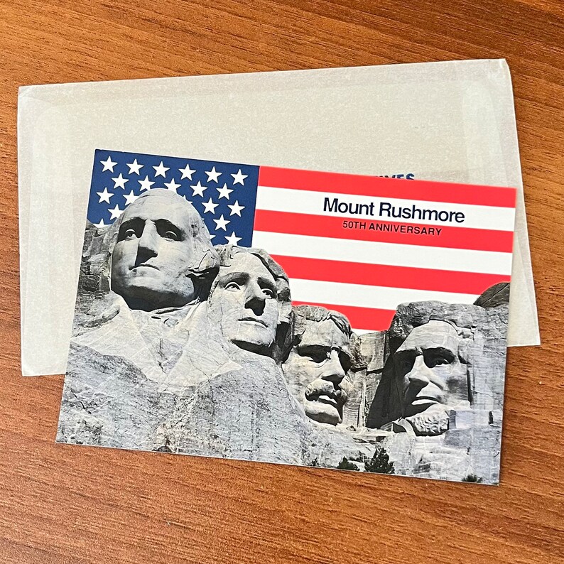 1991 Mount Rushmore Postcard First Day of Issue Stamp and Cancellation ...