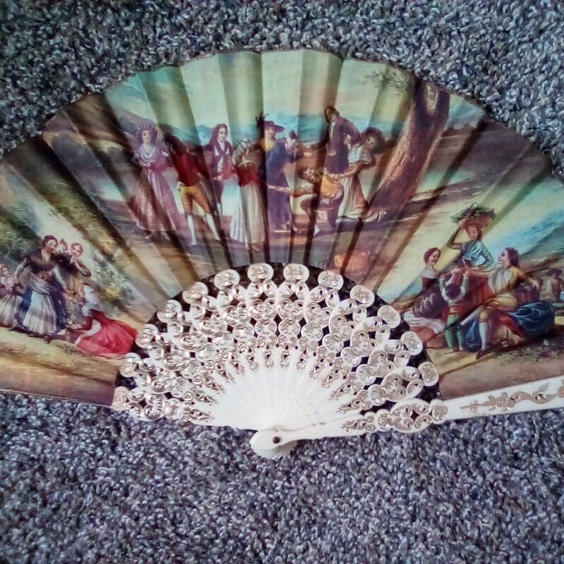 Hand Painted Fan - Etsy