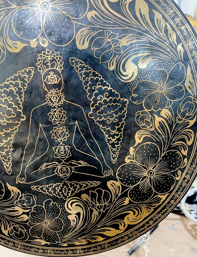 Handmade Tibetan Gong – Bronze Sound Healing Meditation Bell, Chakra ...