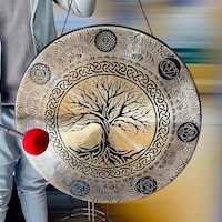 50cm -100cm Fancy Handmade Gong- Made in Nepal- Chakras of Mantras ...