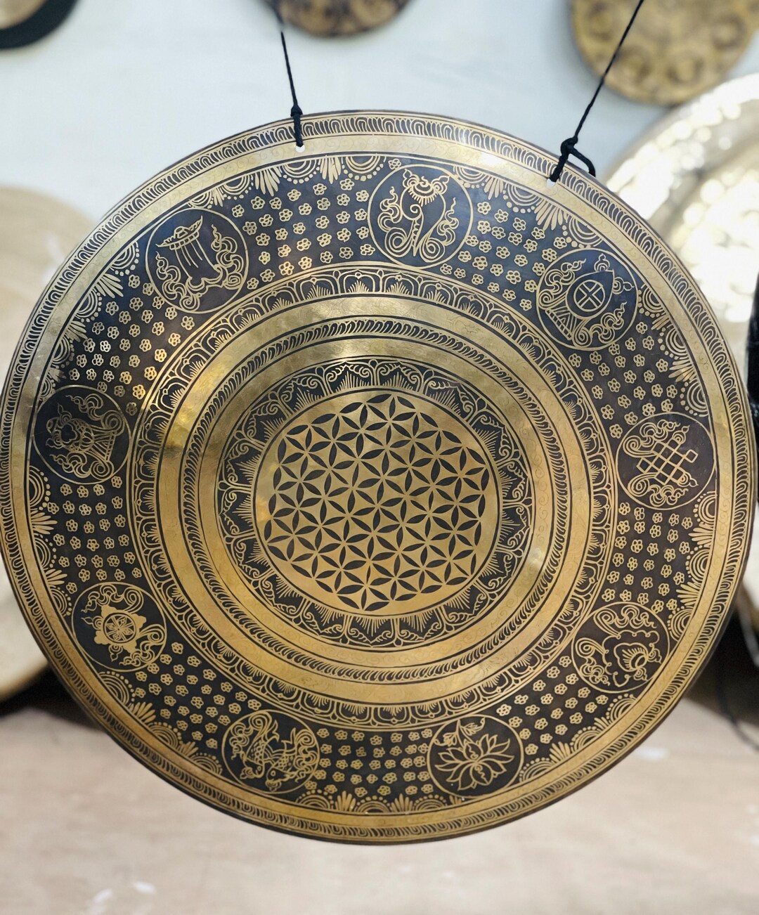 Tibetan Gong Bell Handmade – Sound Healing Gong | Meditation Decor ...