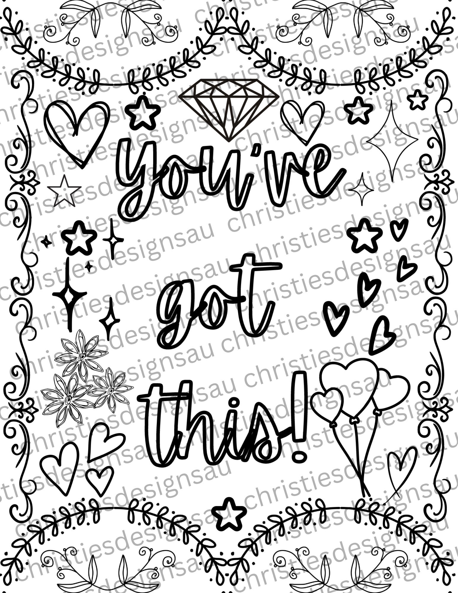 You've Got This, Coloring Pages for Kids and Adults, Relaxing Colour In ...