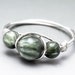 Seraphinite Clinochlore Sterling Silver Wire Wrapped Gemstone BEAD Ring ...