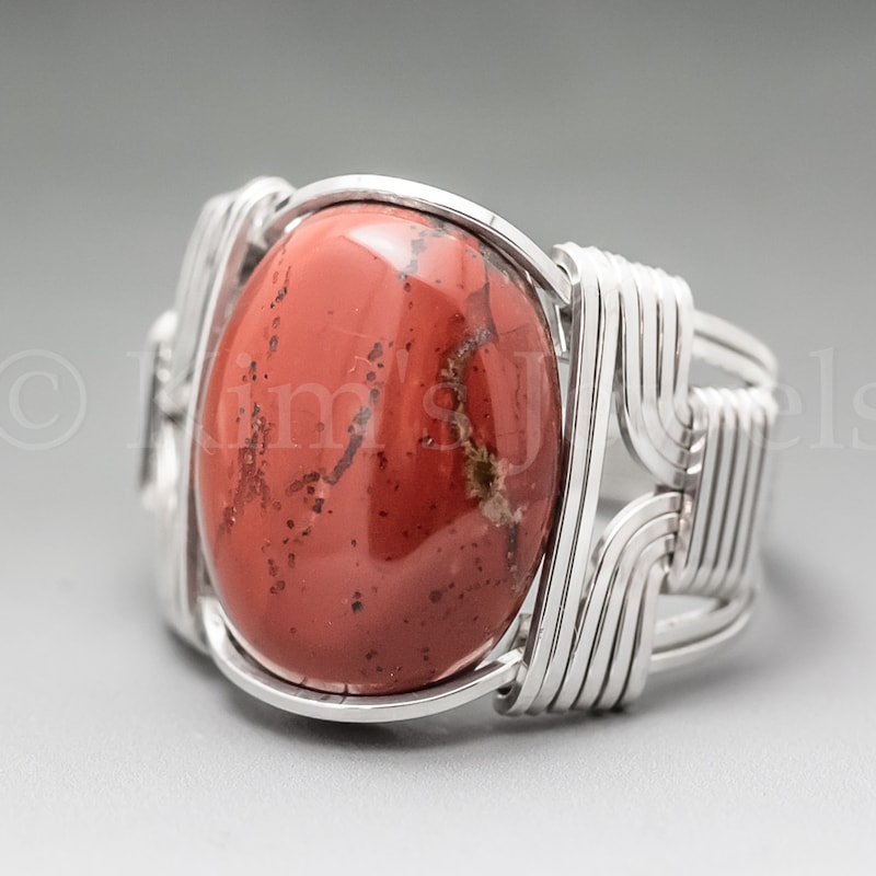 Jasper Ring - Etsy