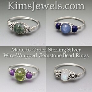 Celestite Crystal & Angelite Sterling Silver Wire Wrapped Gemstone BEAD ...