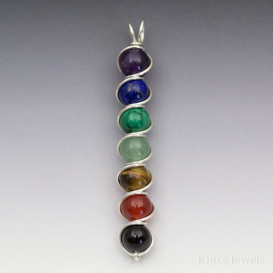 Chakra Version 1 the Original Sterling Silver Wire Wrapped Pendant Made ...
